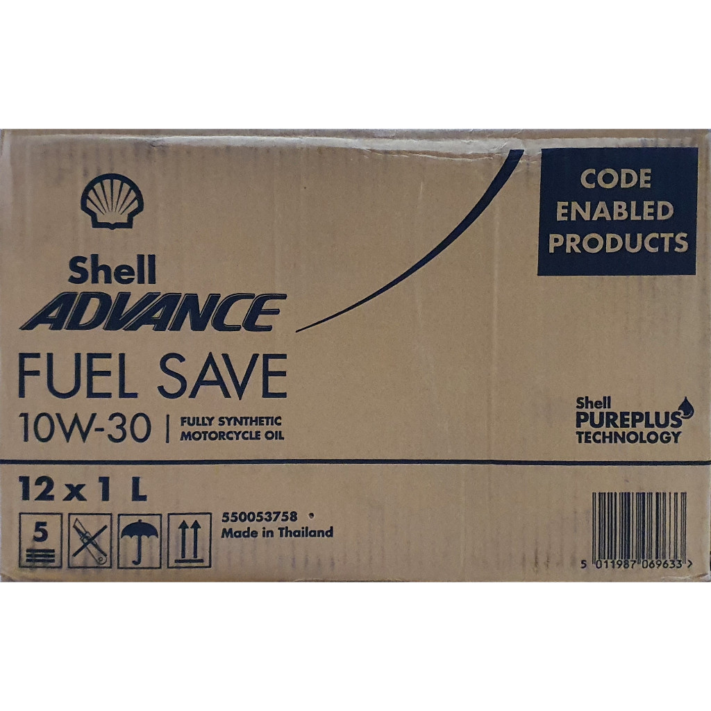 Shell Advance Fuel Save 10W-30 1L Fully Synthetic - 1 Box - 12 Pieces ...