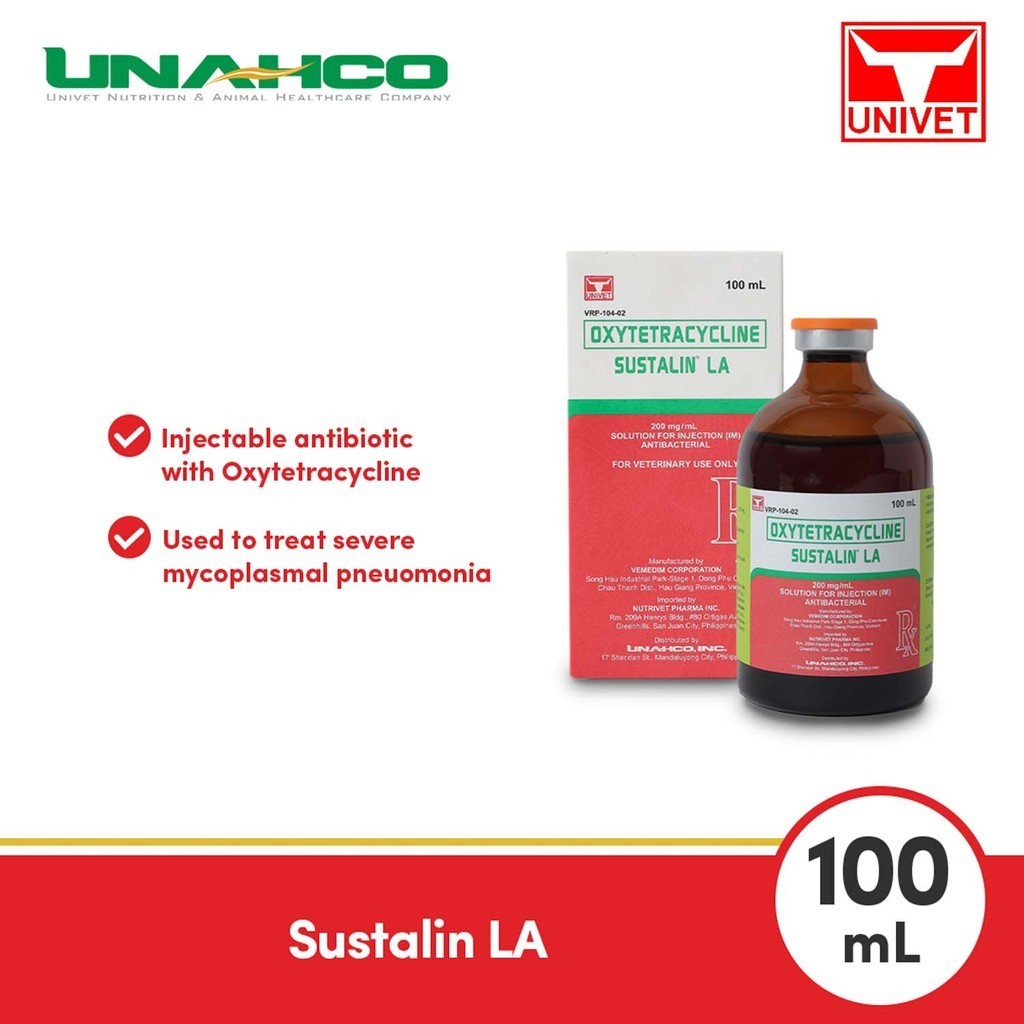 UNIVET Sustalin LA Injectible Antibiotic 100mL | Shopee Philippines