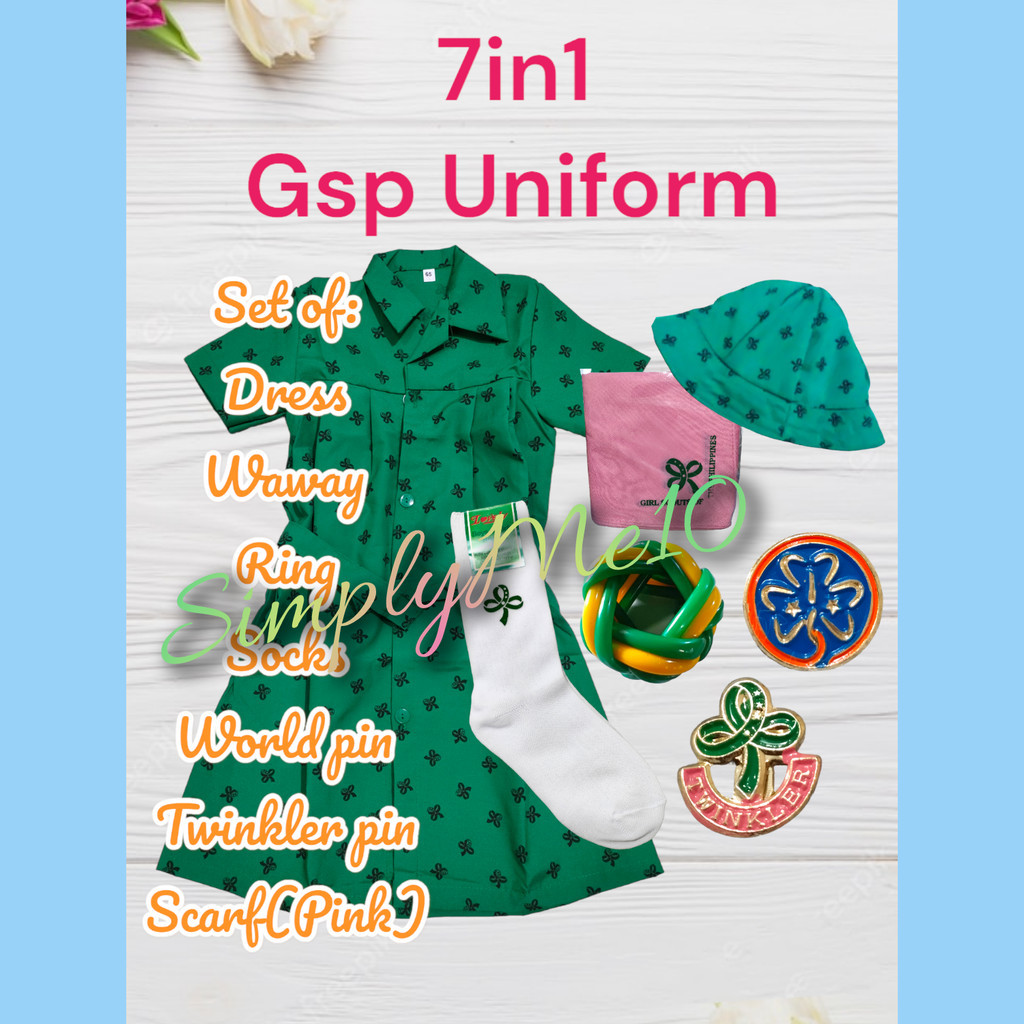 7in1 Set Gsp Uniform for kids girl | Shopee Philippines