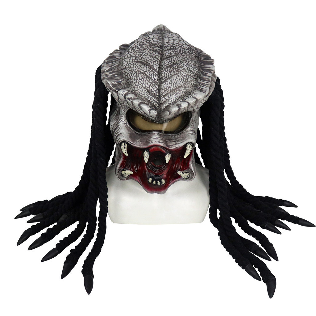 ღHorror Movie Alien Predator Latex Mask Cosplay Scary Monster Full Face ...