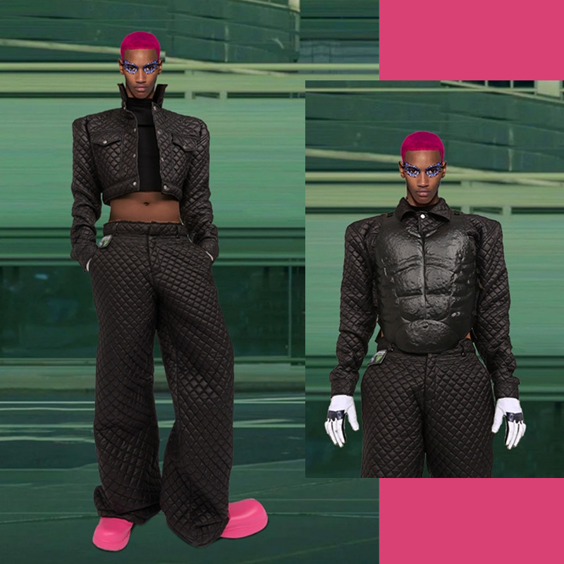 -Rave Wear Gogo Dancer Costume Adult Catwalk Show Costume Futuristic ...