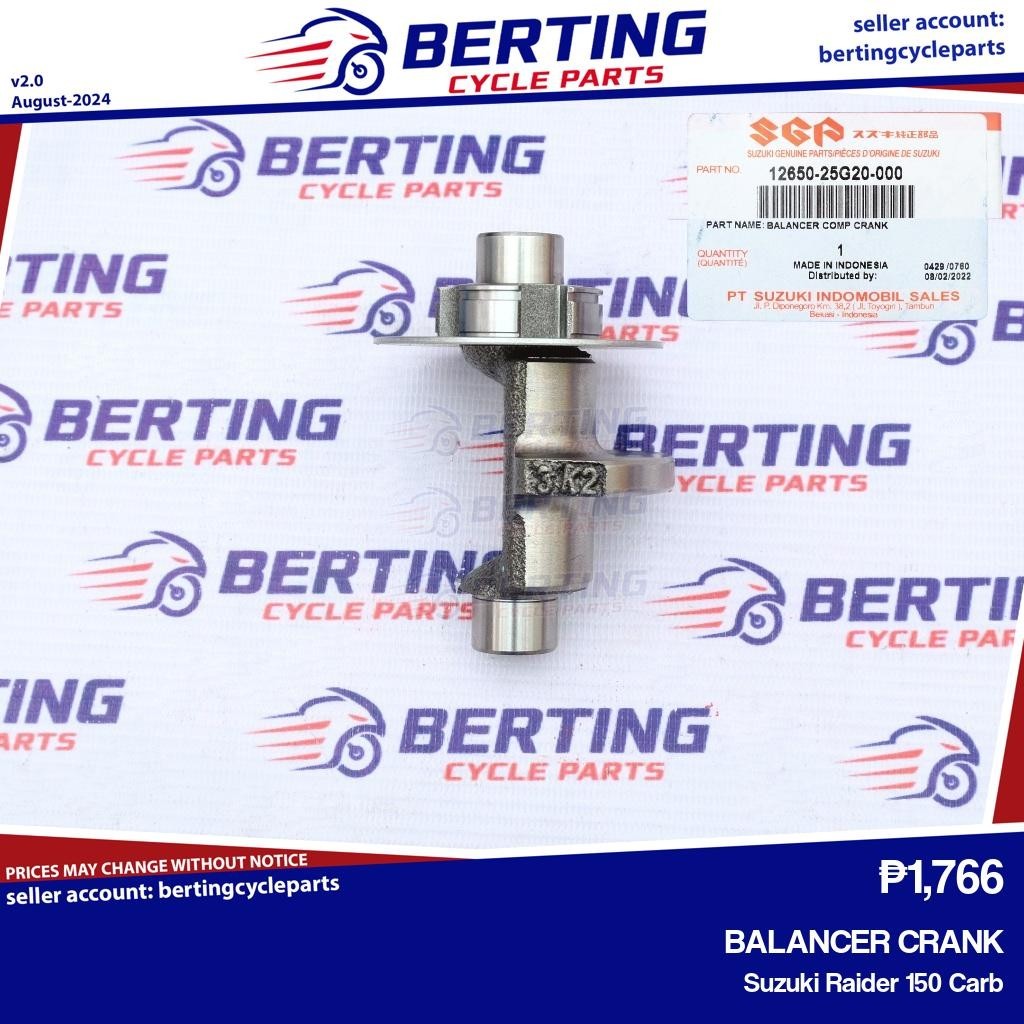SGP BALANCER CRANK Suzuki Raider 150 Carb Genuine 12650-25G20-000 ...