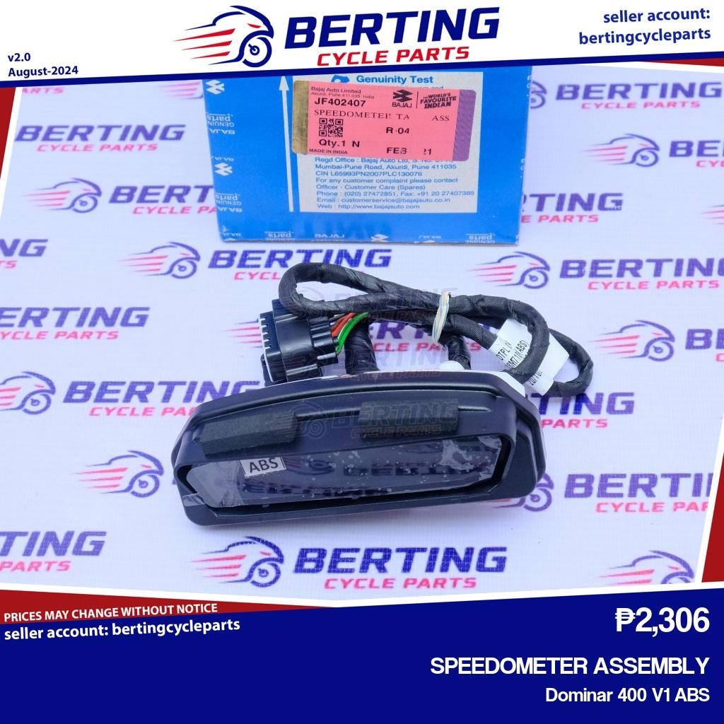 SPEEDOMETER ASSEMBLY Dominar 400 V1 ABS Genuine JF402407 | Shopee ...