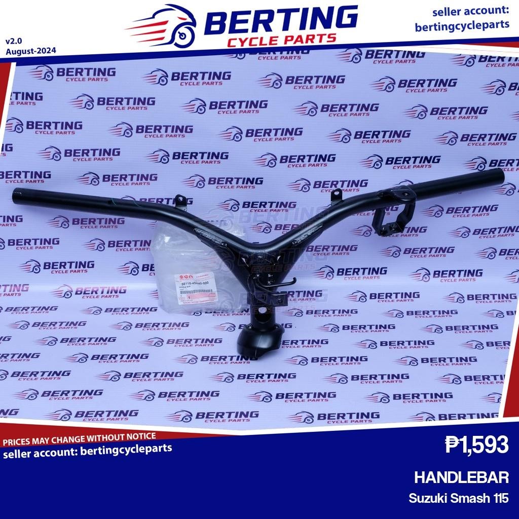 SGP HANDLEBAR Suzuki Smash 115 Genuine 56110-45H40-000 | Shopee Philippines