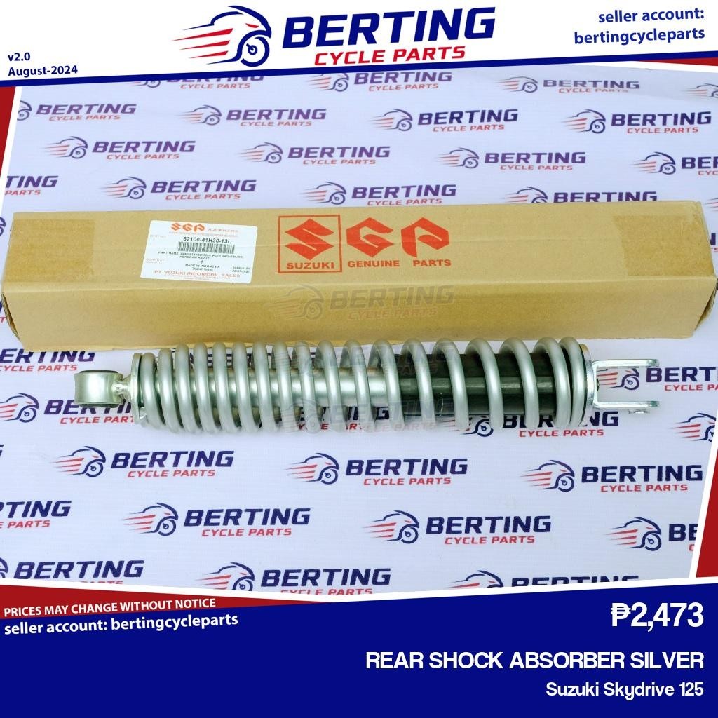 SGP REAR SHOCK ABSORBER SILVER Suzuki Skydrive 125 Genuine 62100-41H30 ...