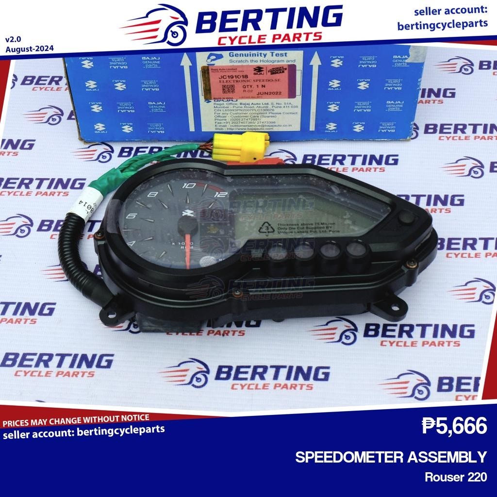 SPEEDOMETER ASSEMBLY Rouser 220 Genuine JC191018 PLEASE CHECK SOCKETS ...