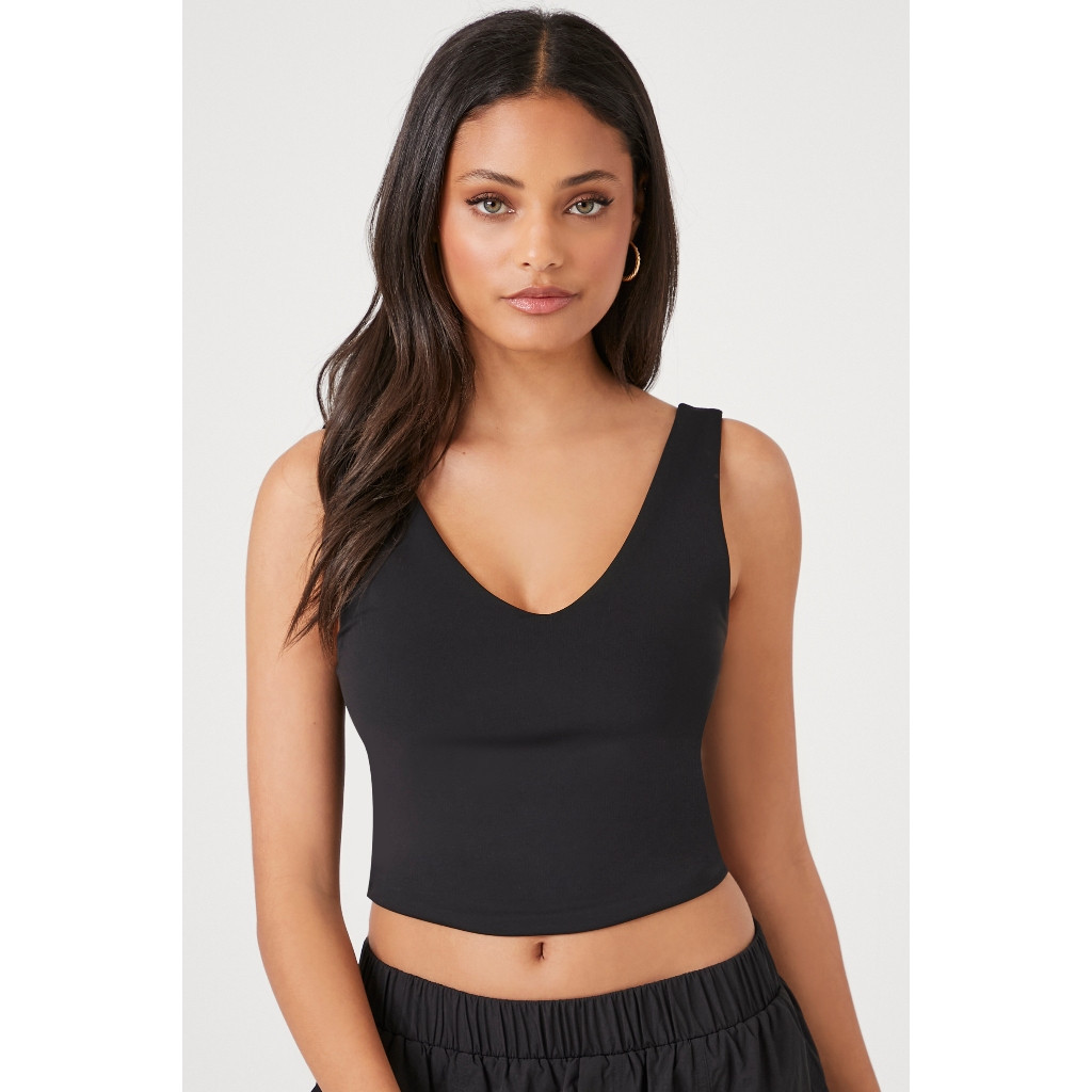 Forever 21 Women's Contour Sculpt Cropped Tank Top | Shopee Philippines