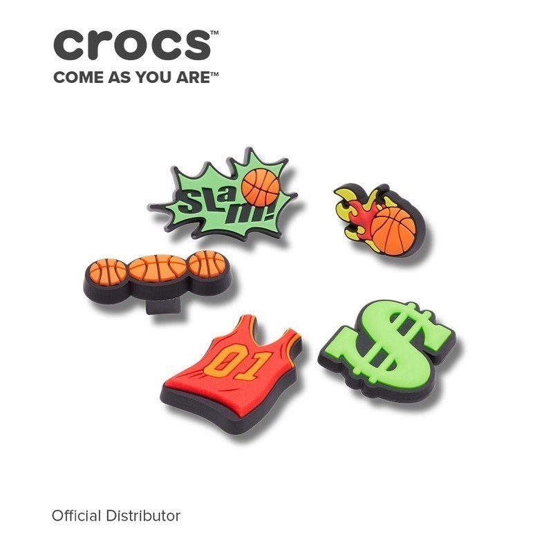 Crocs Jibbitz Charm Slam Dunk Lace Backer Pack | Shopee Philippines
