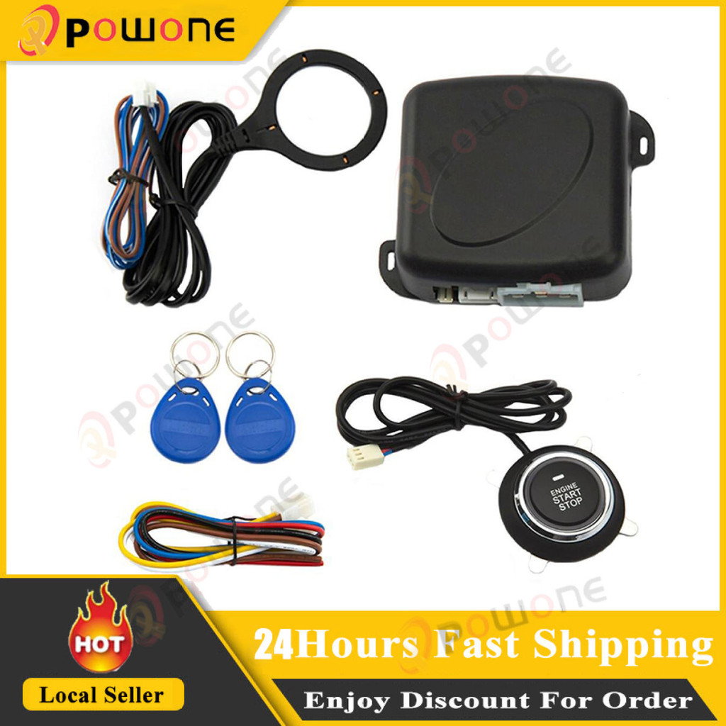 Smart RFID Car Alarm System Push Engine Start Stop Button Lock Ignition ...