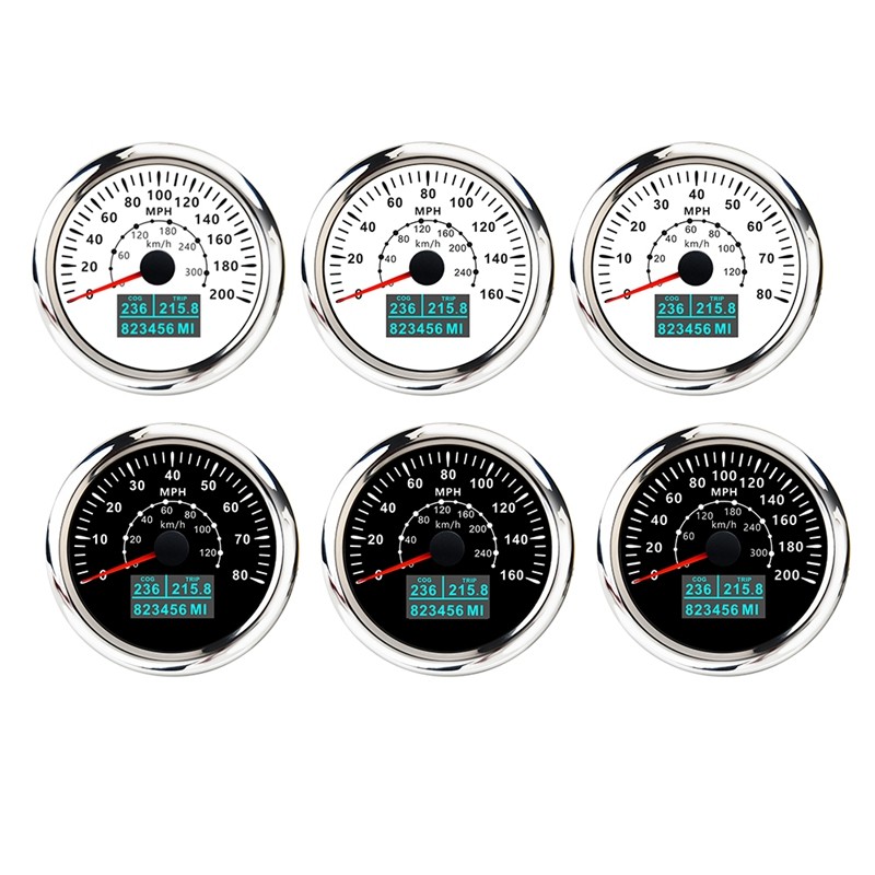 】85MM GPS Speedometer 3 In 1 LCD Display Speed Odometer W/COG Trip ...