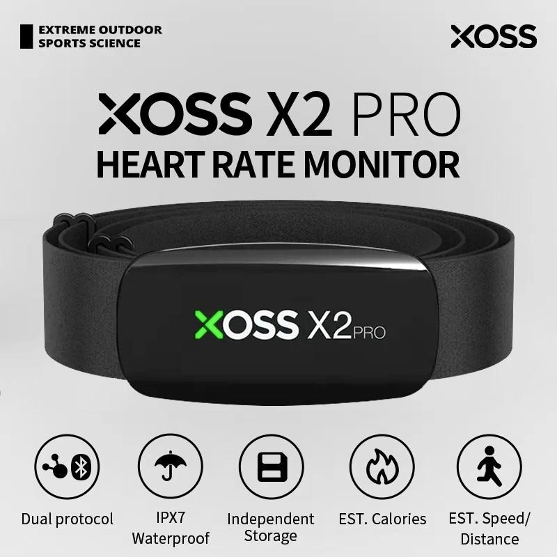 XOSS X2 Pro Heart Rate Monitor Sensor Rechargeable Battery Charger ...