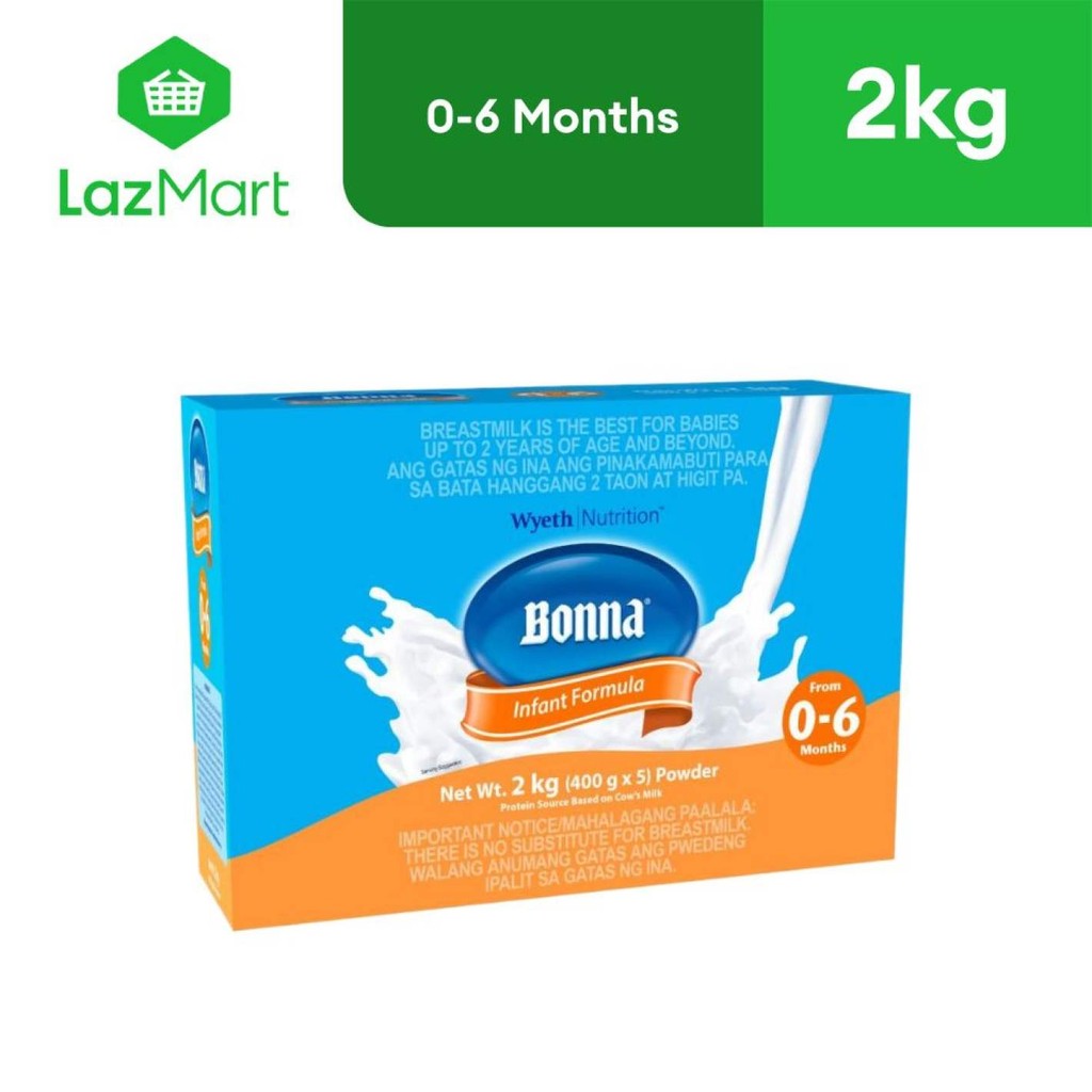 Wyeth® BONNA® Stage 1 Infant Formula for 0 to 6 months, Sachet in Box ...