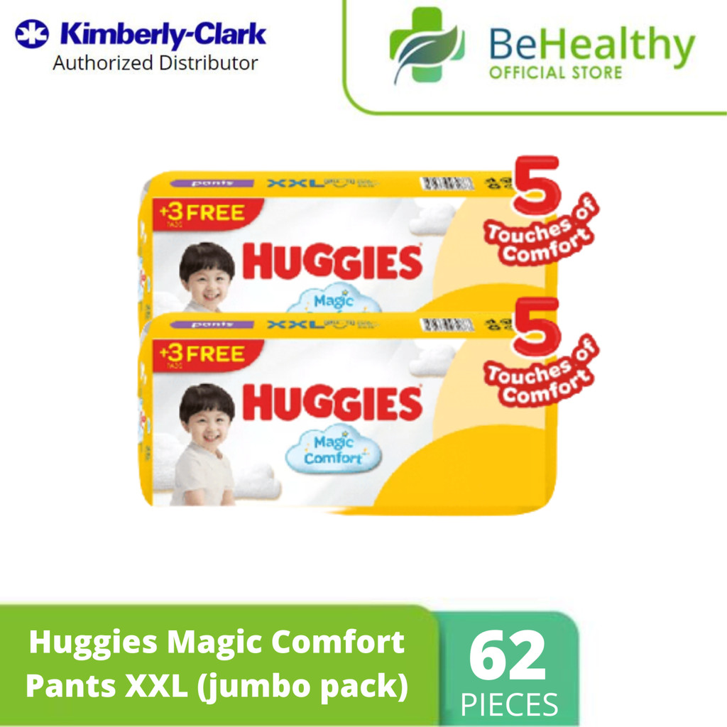 Huggies Magic Comfort Pants XXL (jumbo pack) - 62 pcs | Shopee Philippines