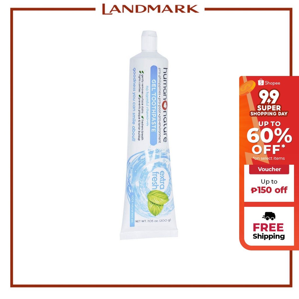 Human Nature Natural Gel Toothpaste - Extra Fresh | Shopee Philippines