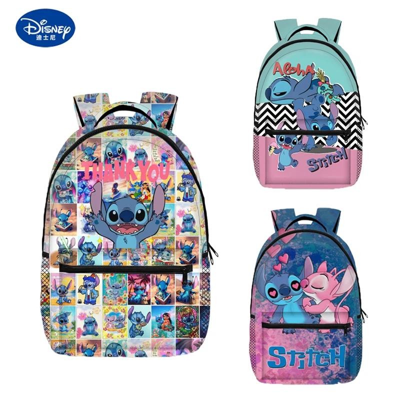 New Disney Stitch School Bag Anime Children's Backpack Boy Girls ...