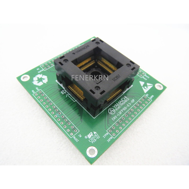 ♞Opentop QFP100 LQFP100 IC357 YAMAICHI pitch: 0.5mm IC Burning seat ...