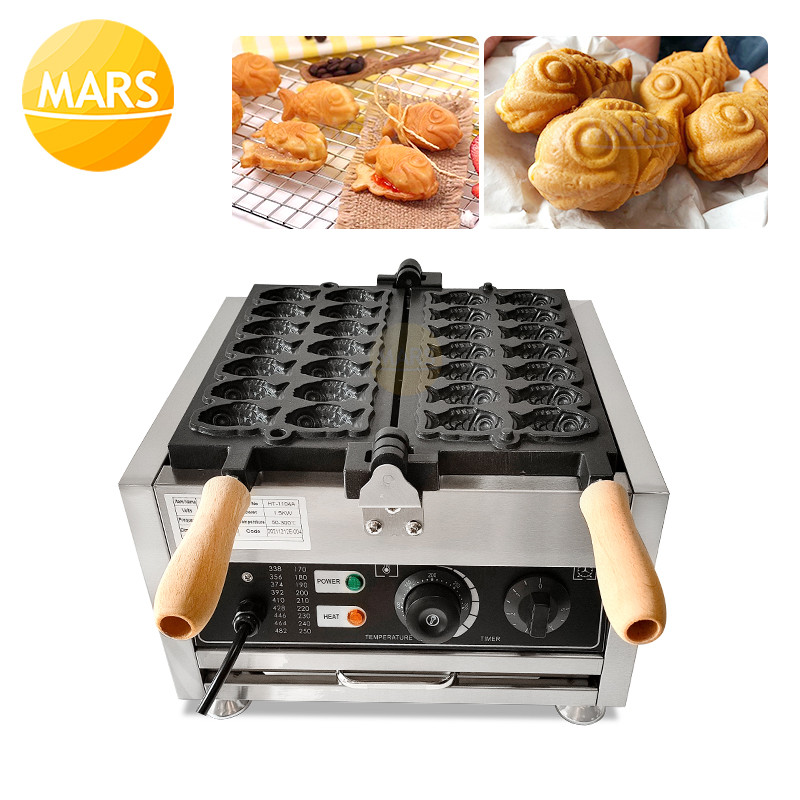 【Japanese Mini Taiyaki Waffles Cake Baker Fish Waffle Maker Electric ...