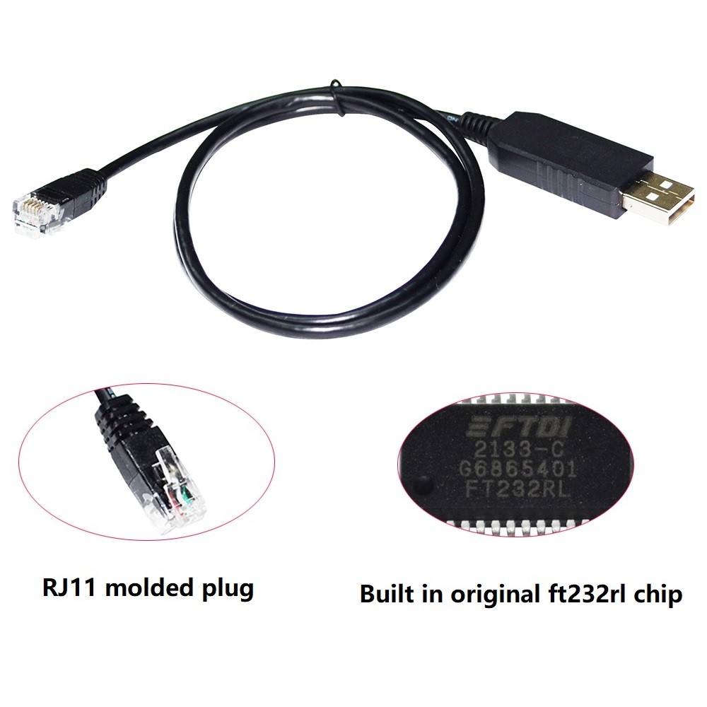 FTDI FT232RL CHIP RS232 USB TO RJ11 RJ12 6P4C ADAPTER SERIAL ...