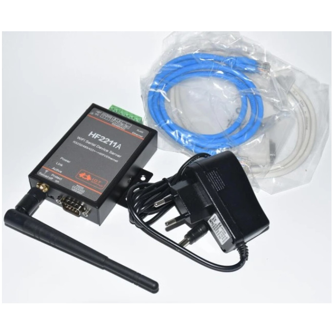 ♚WiFi Serial Device Server RS232/RS485/RS422 Serial Port to WiFi Ethernet Converter Module HF221 ...