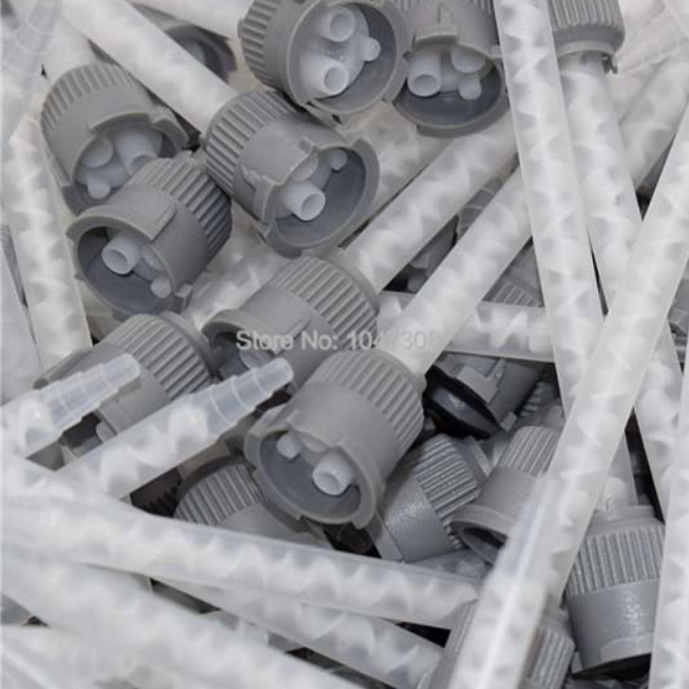 유500pcs A/B 1:1 1:2 Resin Static Mixer Epoxy Mixing Nozzles Dispensing ...