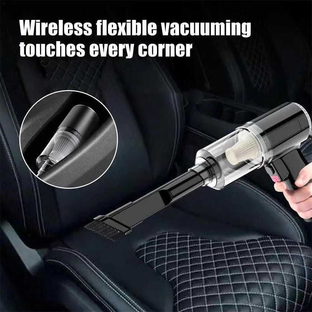 ⋌Car Vacuum Cleaner High Power 9000PA Strong Suction Rechargeable Dust ...