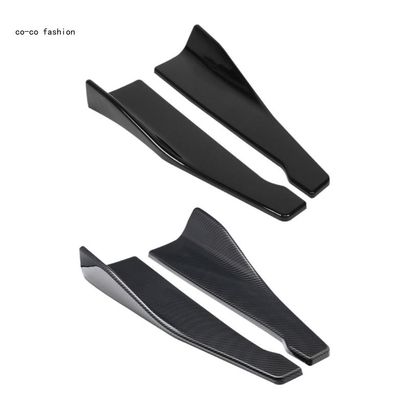♥517B Easy Install Car Side Skirt Extensions Rear Bumper Lip Guards for ...
