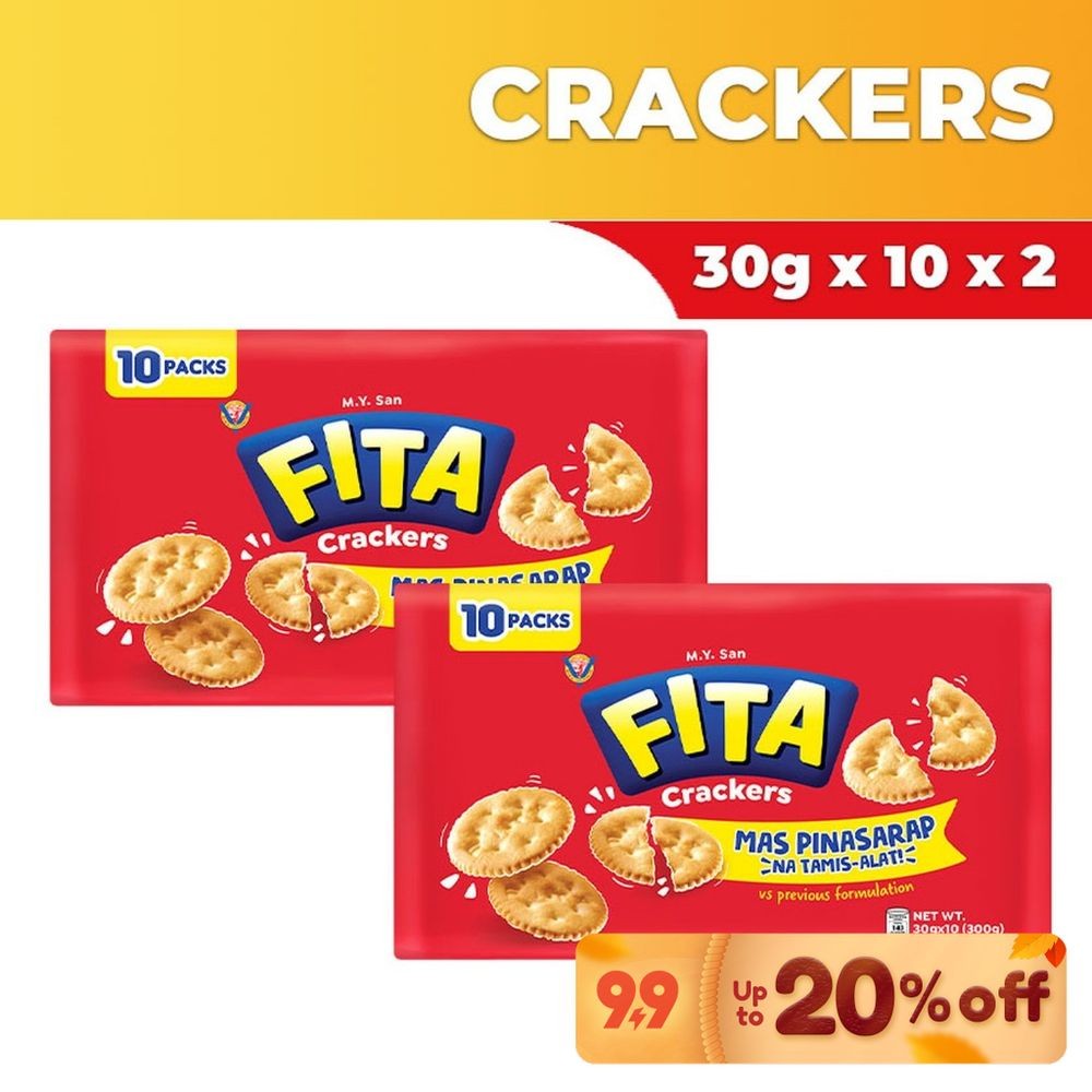 Fita Crackers Ready to Eat Snack 30g x 10 X 2 | Shopee Philippines