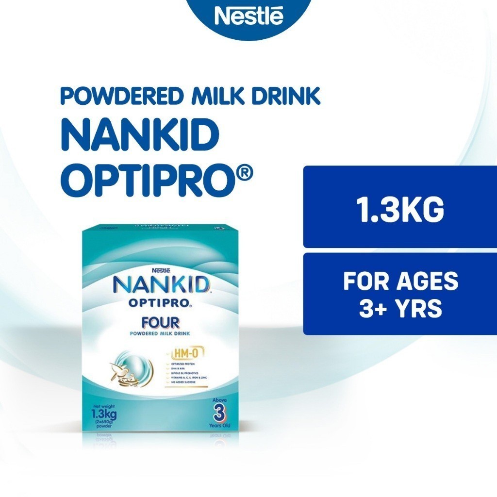 Nankid Optipro Four Powdered Milk for Children Above 3 Years Old 1.3kg ...