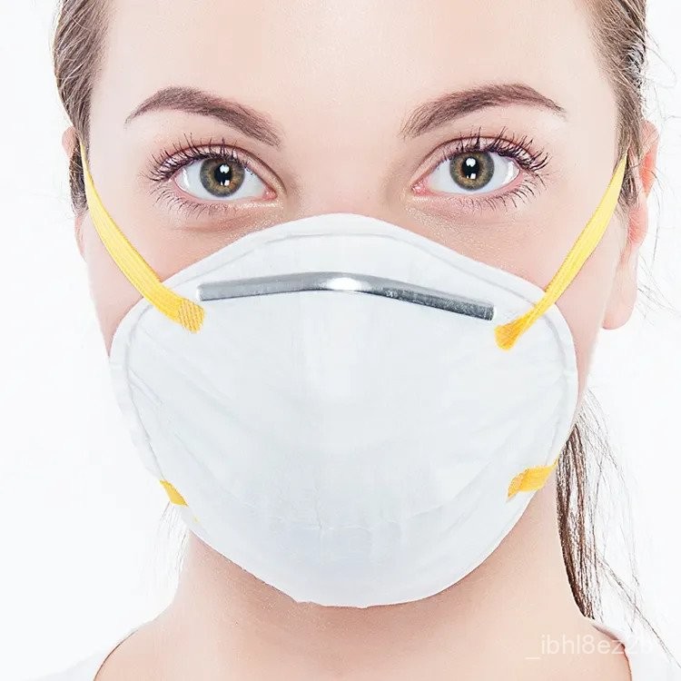 Industrial face mask Respirator FFP2 Chin Straps White Color 3 layer ...