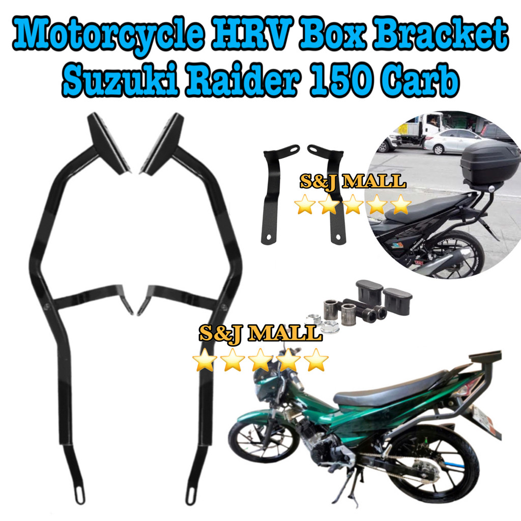 S&J MALL Motorcycle HRV Top Box Bracket For Suzuki Raider 150 Carb only ...