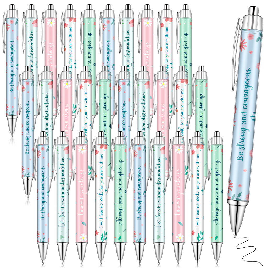 30 Pcs Bible Verse Pens Christian Pen Bulk For Women Men Retractable ...