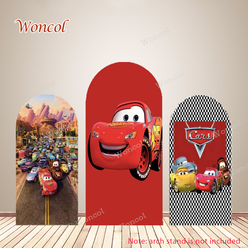 ☯Lightning McQueen Arch Backdrop Disney Cars Backdrop Child Birthday ...