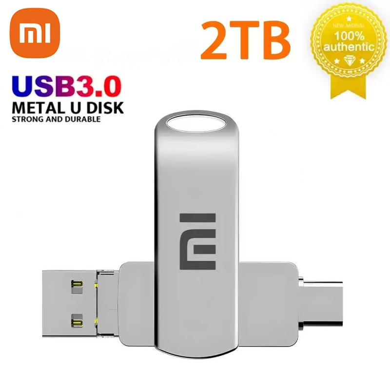 ♚Xiaomi 2TB 1TB USB 3.0 Flash Drives New High Speed Transfer Metal ...