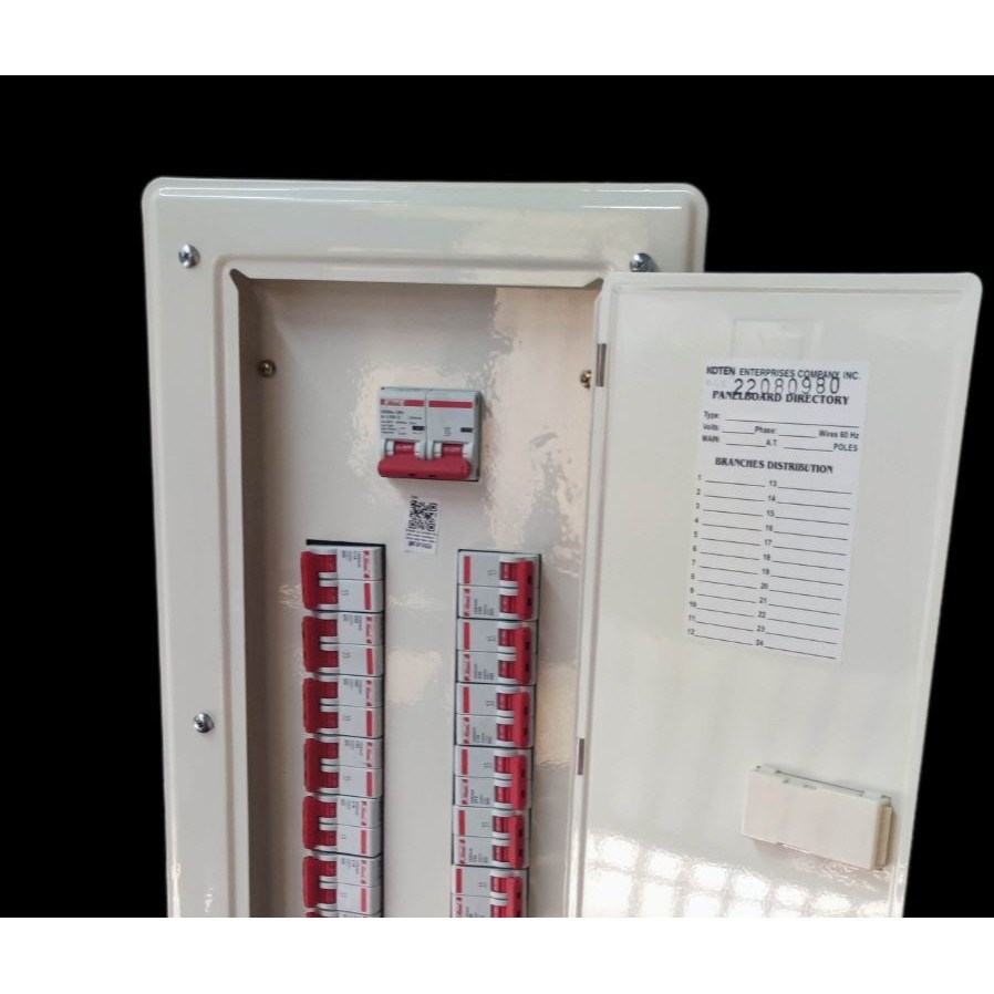 Panel Board 12 Branches 100A main 2Pole for Miniature Circuit Breaker ...