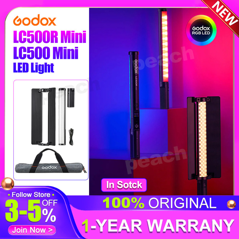 ⚔Godox LC500R mini LC500 mini LED Light Stick RGBWW LED Tube Light ...