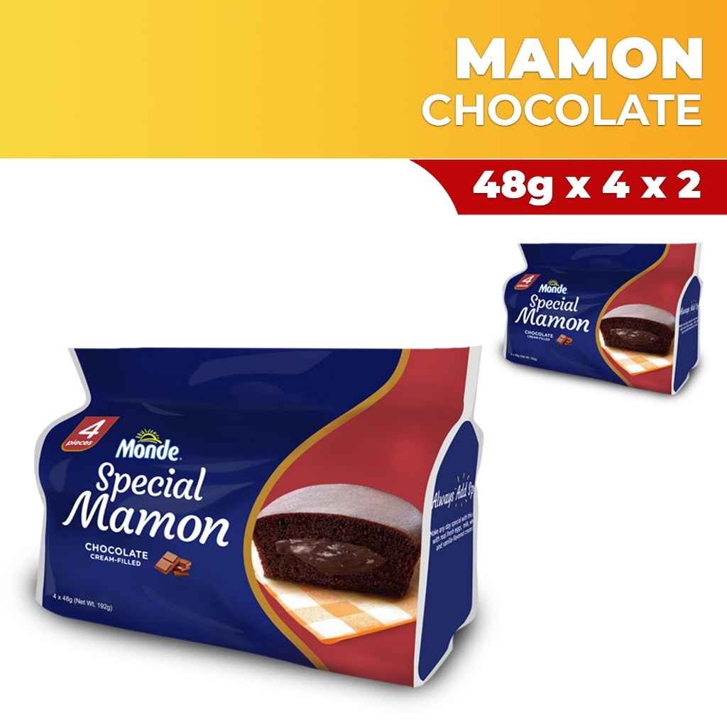 Monde Special Mamon with Chocolate Cream Filling 48gx4 X 2 | Shopee ...
