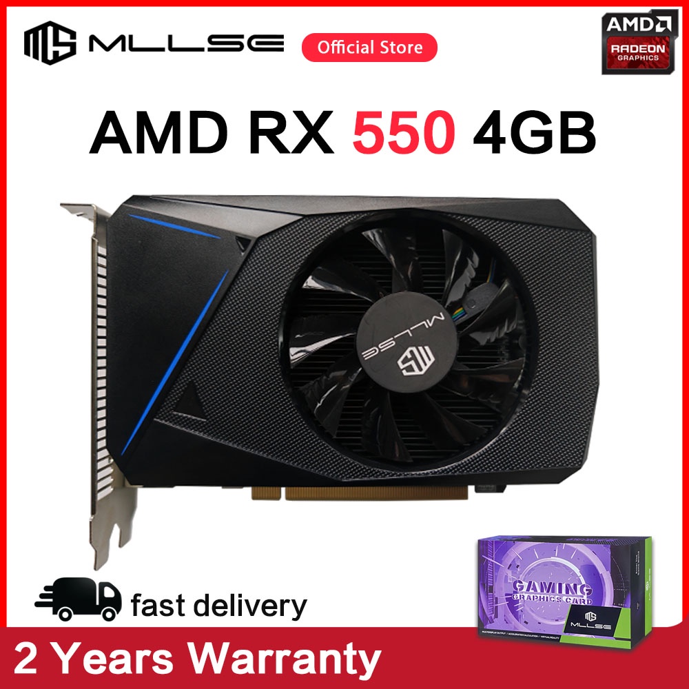 ┋☑MLLSE AMD Radeon RX 550 4GB Placa De Video Graphics Card GDDR5 128bit ...