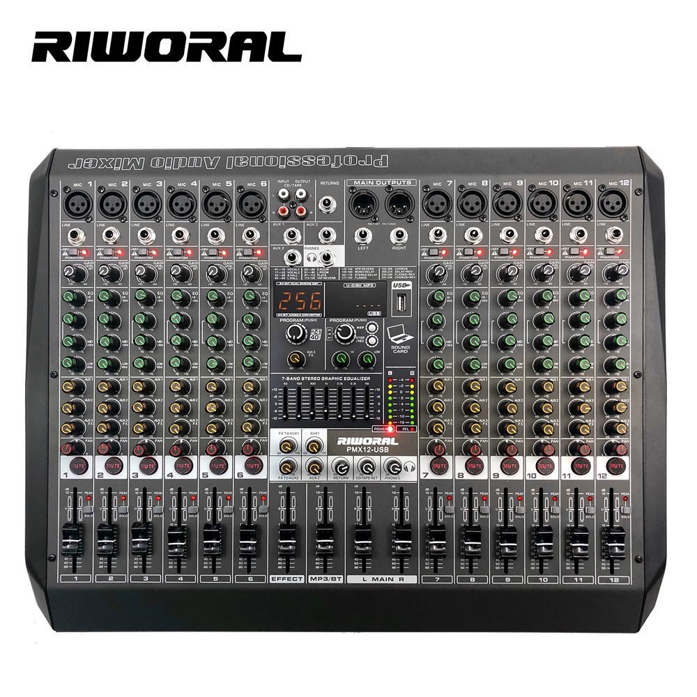 Best-selling PMX12 Professional 12-channel Audio Console Mixer 256DSP ...