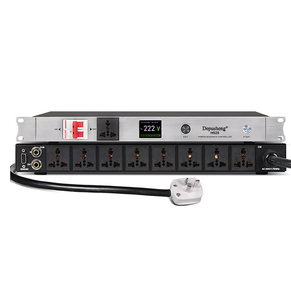 Depusheng H928 high power 8-channel programmable power audio sequencer ...