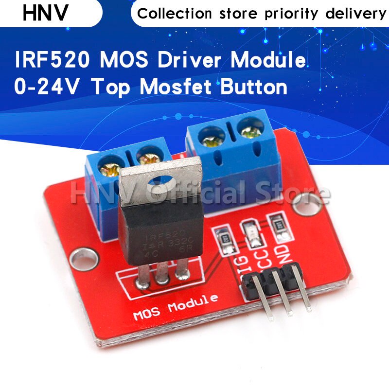 0-24V Top Mosfet Button IRF520 MOS Driver Module For Arduino MCU ARM pi ...