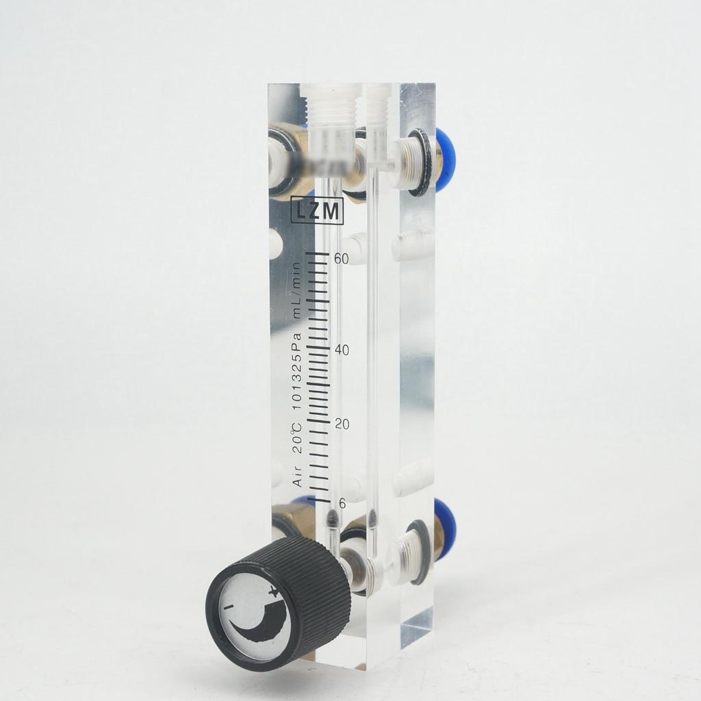 6-60mL/min LZM-6T Acrylic Panel Type Air Nitrogen Flowmeter Rotameter ...