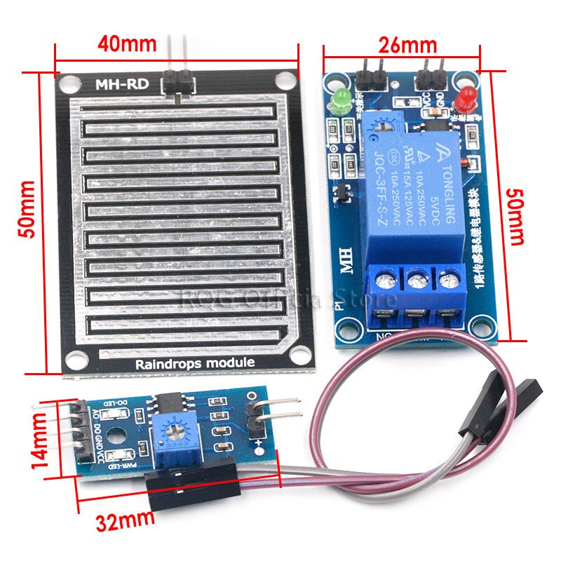 Rain water sensor module + DC 5V 12V Relay Control Module Rain Sensor ... Rain water sensor module + DC 5V 12V Relay Control Module Rain Sensor ...