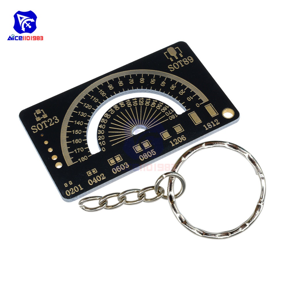 diymore 4cm Multifunctional PCB Ruler Measuring Tool Resistor Capacitor ...