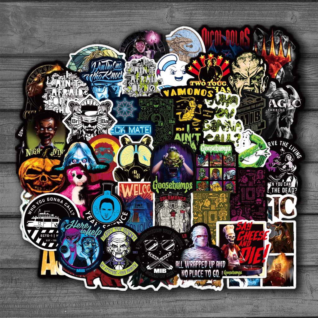 50PCS ClassicTV Goosebumps Stickers Laptop DIY Motorcycle Luggage Phone ...