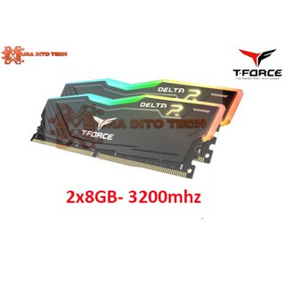 T-force Delta 16Gb 32Gb 3200Mhz / 3600Mhz Black White Tforce RGB DDR4 ...