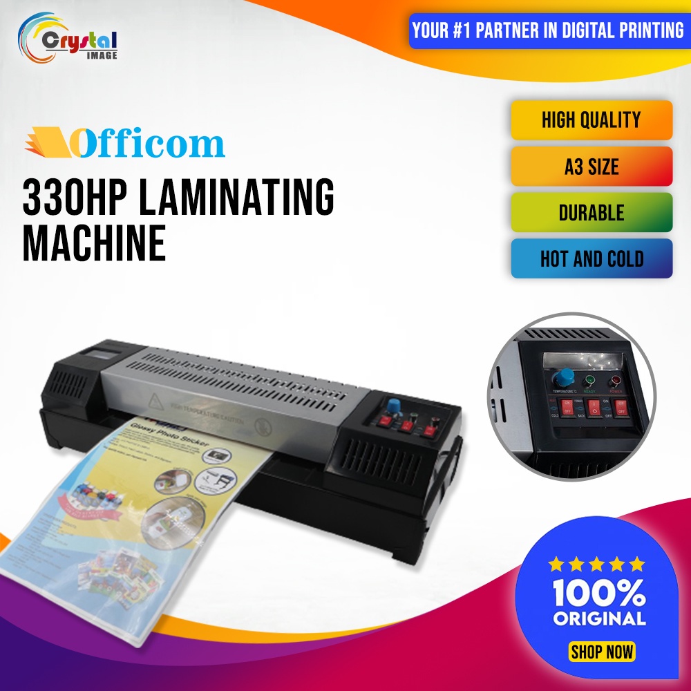 Officom 330hp Hot And Cold Laminating Machine A3 Size Laminator Heavy