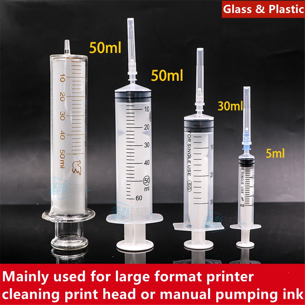 5PCs Printer DX5DX7 Cap Top Manual Suction ink syringe for printhead ...