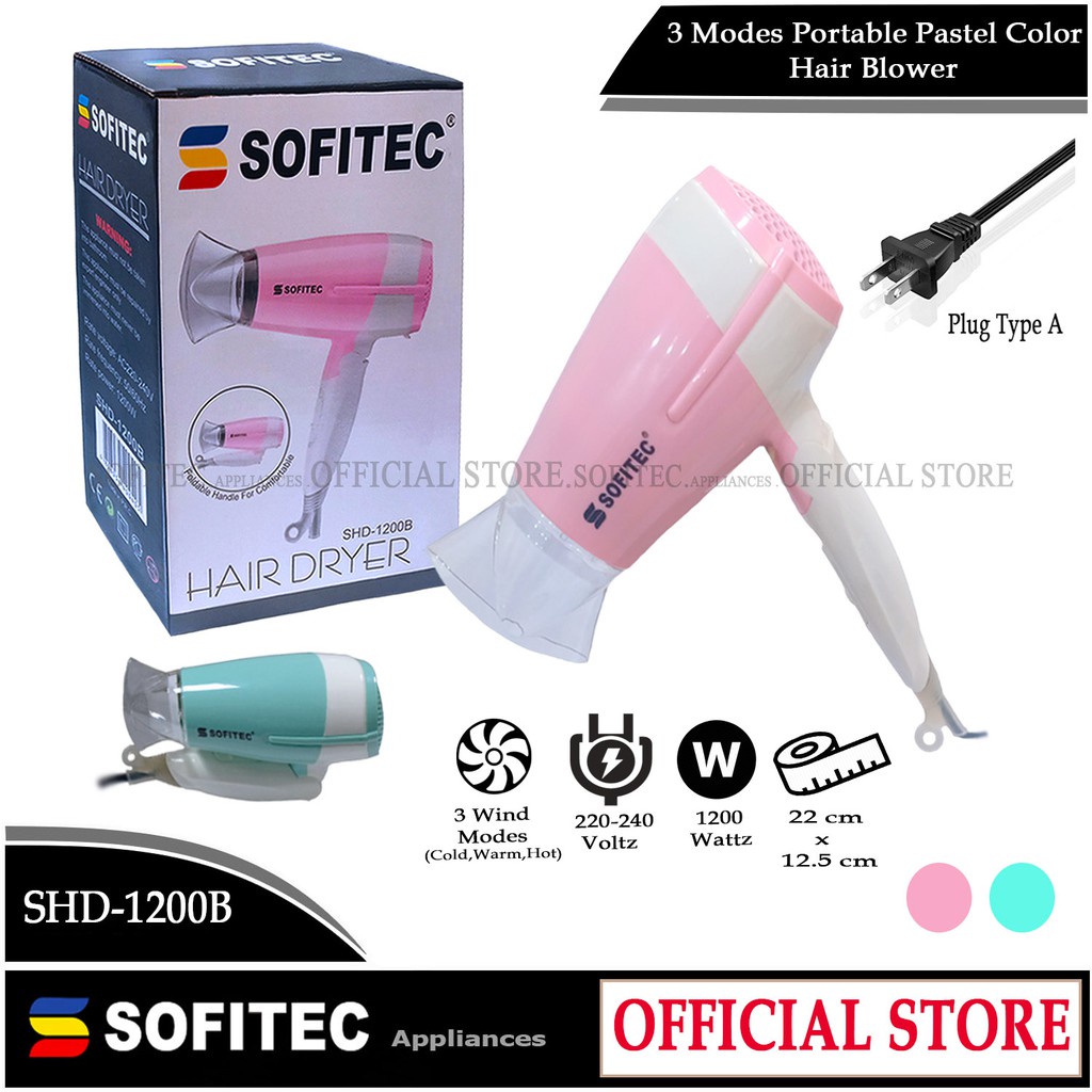 【Hot Sale】Sofitec Foldable Pink Blower Green Blower Pastel Color Hair ...