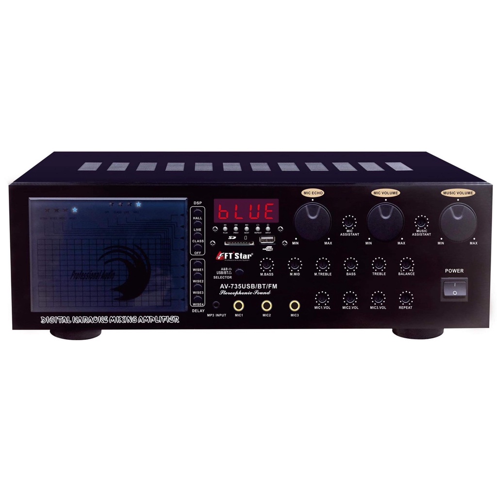NEW FT STAR AMPLIFIER 4500 WATTS USB/BLUETOOTH/FM (AV-735USB/BT/FM ...
