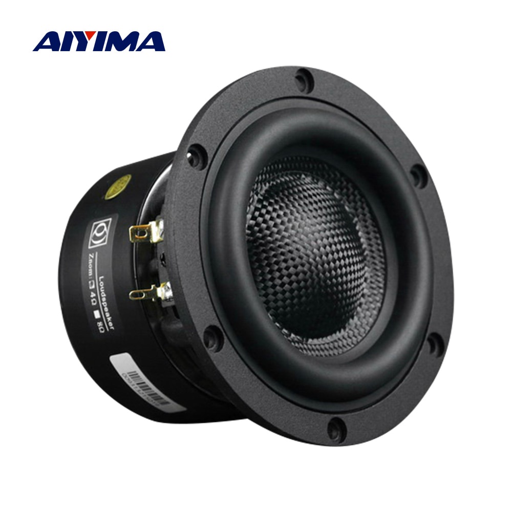 AIYIMA 1Pcs 4 Inch Subwoofer Speaker HiFi Home Theater Glass Fiber Cone Audio Speaker 4 8 Ohm ...
